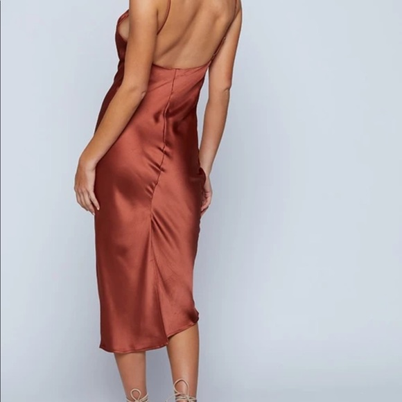 Beginning Boutique | Dresses | Schiffer Slip Midi Dress Rust | Poshmark